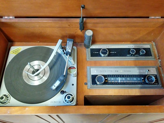 Vinyl lovers, rejoice! This vintage Zenith stereo console isn't just electronics—it's a time machine to Sunday afternoons when music filled the living room.