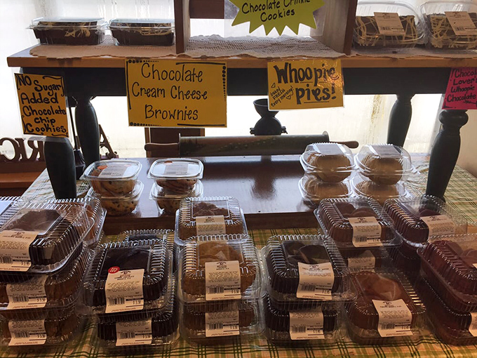 Whoopie pies and brownies lined up like contestants in a deliciousness pageant. No participation trophies here—everyone's a winner.