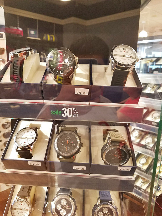 Time literally stands still when you're contemplating watches at 30% off. Suddenly, "Do I need another timepiece?" becomes life's most pressing philosophical question.