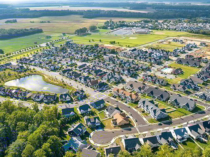 From above, Milton reveals its perfect balance of neighborhoods, green spaces, and waterways—like a masterfully designed quilt of community.