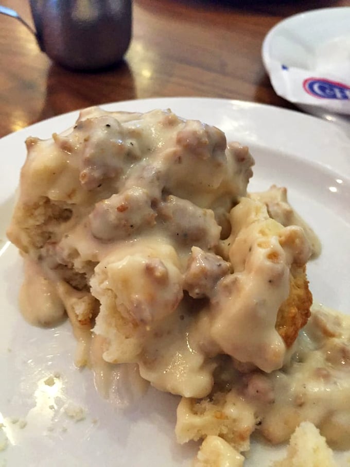 These biscuits and gravy aren't just comfort food—they're the breakfast equivalent of a weighted blanket for your soul.