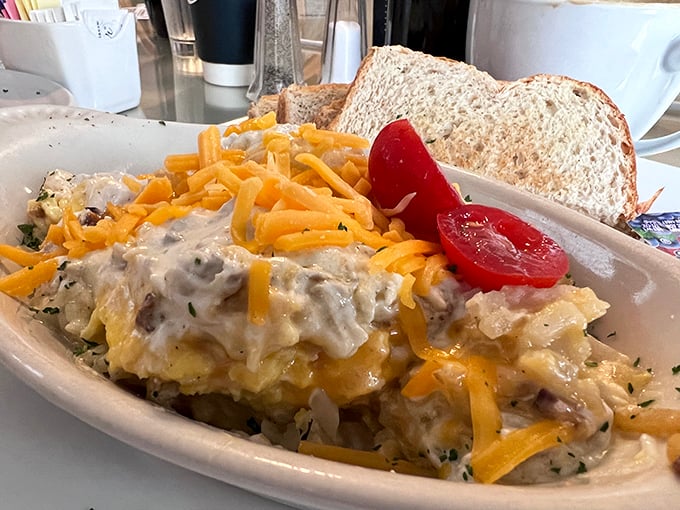 The legendary breakfast casserole—where eggs, cheese, and potatoes unite in a dish that justifies setting your alarm clock early.