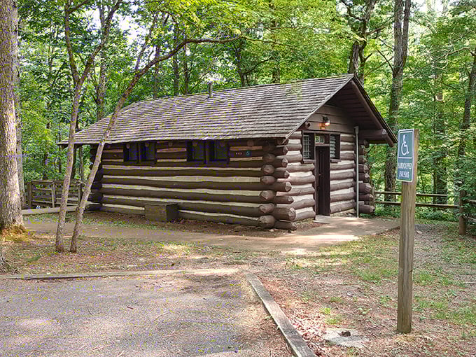 This isn't just a rustic log cabin; it's a time machine built by the CCC in the 1930s. History with indoor plumbing—what's not to love?