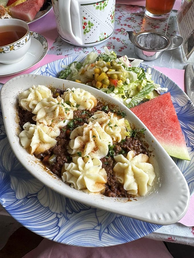 When cottage pie shows up wearing pasta bow ties, you know you're somewhere special and slightly rebellious.