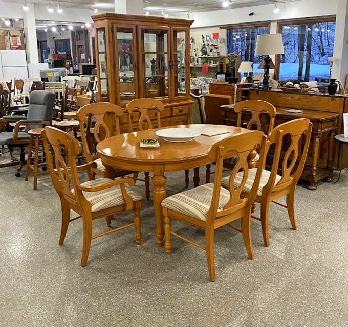This honey-toned dining set isn't just furniture—it's future family Thanksgivings, game nights, and "remember when" conversations waiting to happen.