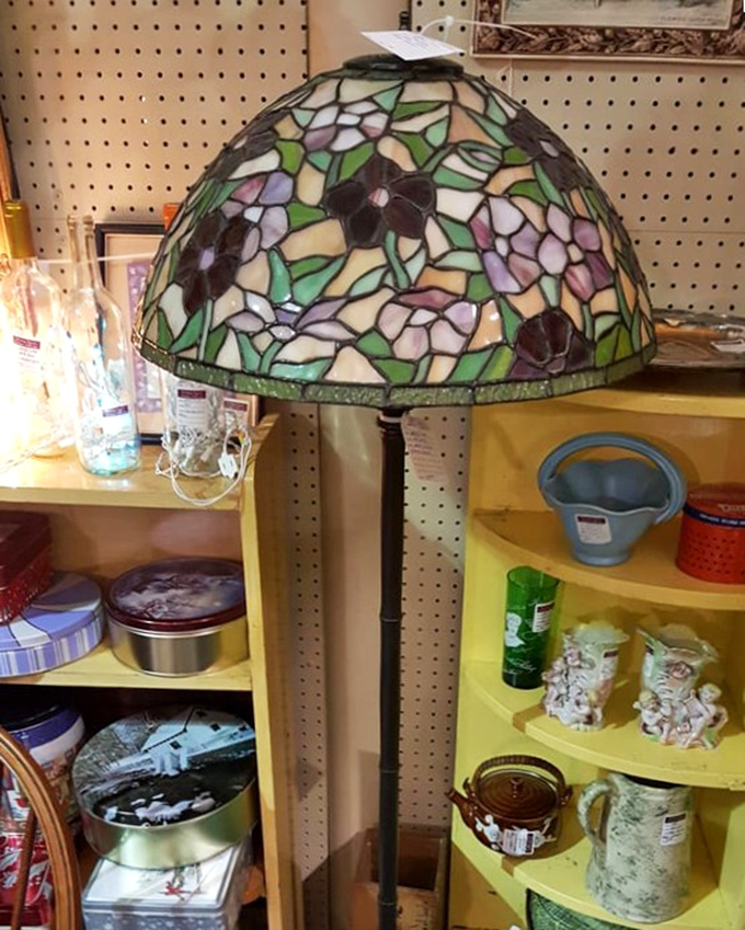 This Tiffany-style lamp doesn't just illuminate a room—it transforms it, casting colorful stories across your walls with every flick of the switch.
