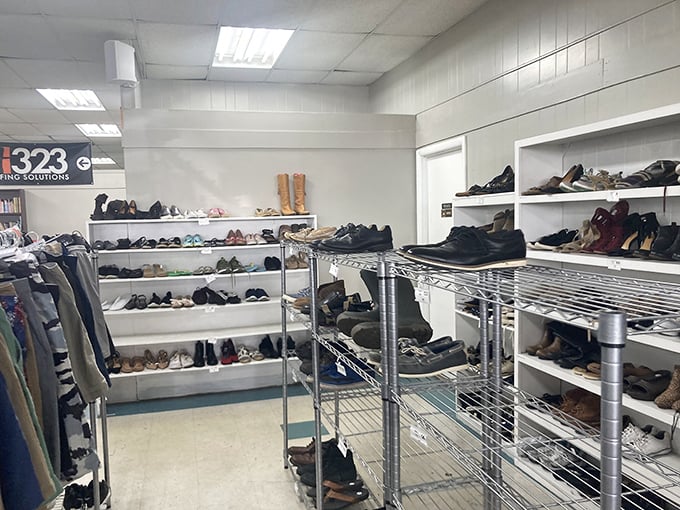 Footwear for every occasion lines up like a shoe store from your childhood dreams, minus the pressure.