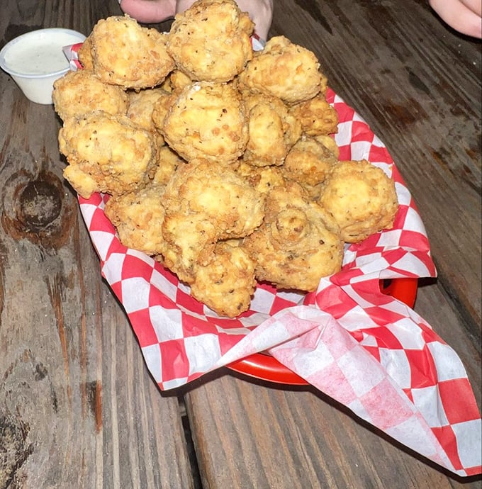 These fried mushrooms aren't just appetizers—they're little flavor bombs that explode with earthy goodness, making you wonder why you'd ever eat mushrooms any other way.