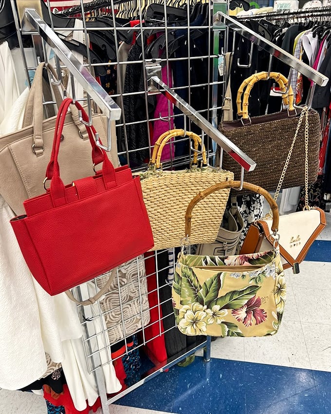 Handbag heaven! From beach-ready straw totes to night-out clutches, these pre-loved purses are ready for their second act.