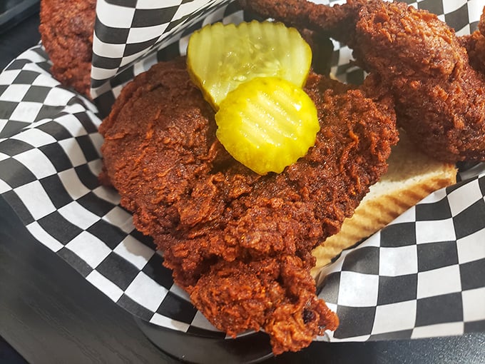 That deep red coating isn't just for show – it's a warning sign. Those pickle chips are there for emergency cool-down operations.