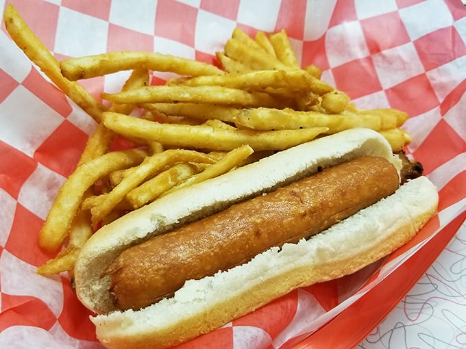 The hot dog—America's most democratic food—served straight-up with no pretension, just the way the founding fathers would have wanted if they'd had access to proper buns.