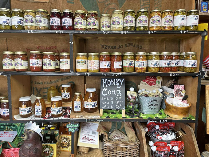 Honey, pickles, and preserves, oh my! Grandma's pantry has nothing on this collection of jarred delights that promise to transform even the most boring sandwich.
