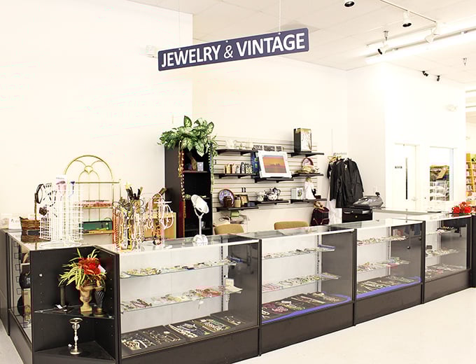 The jewelry counter—where one person's "I never wear this anymore" becomes another's "Everyone asks where I got this fabulous piece!"