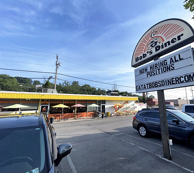 The sign promises good things to come – like that feeling when you spot an oasis after wandering the desert of chain restaurants.