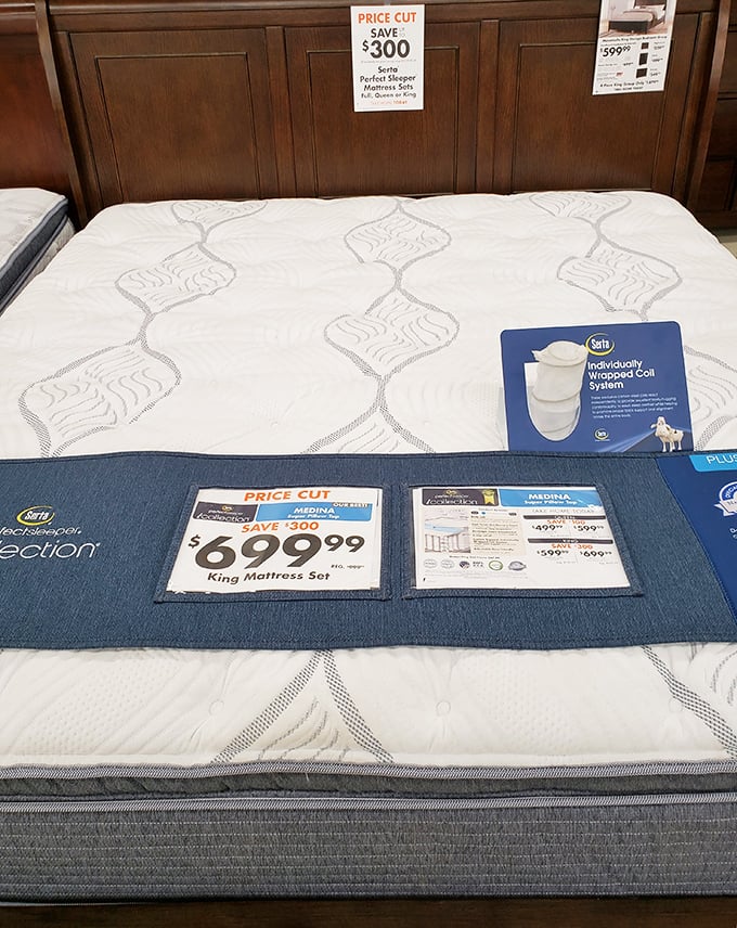 Premium mattresses with slashed price tags – where dreams come at discount prices and sleep doesn't require financing approval.