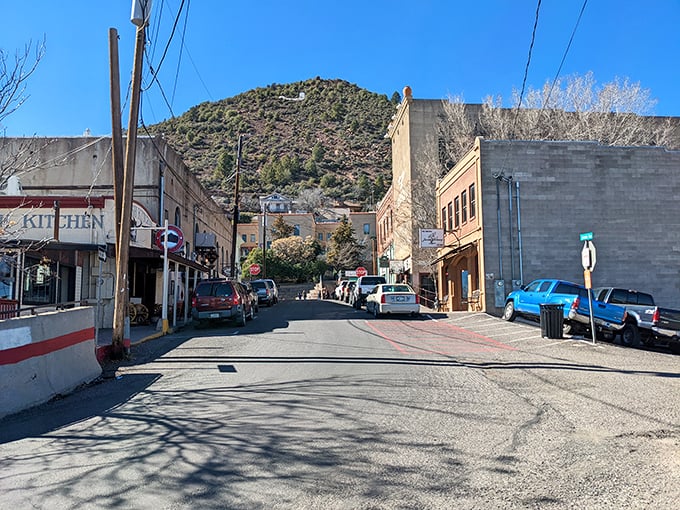 Jerome's main street offers a perfect blend of historic charm and modern quirk—where mining history meets artistic renaissance.