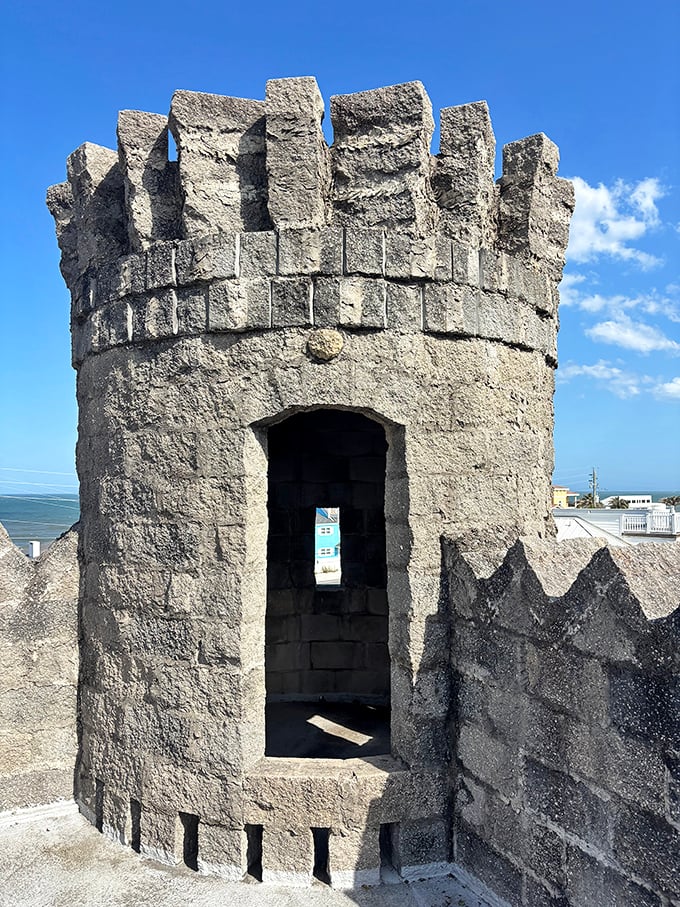 This crenellated tower lookout offers a glimpse into medieval defensive architecture—though the only invaders these days arrive with cameras and sunscreen.