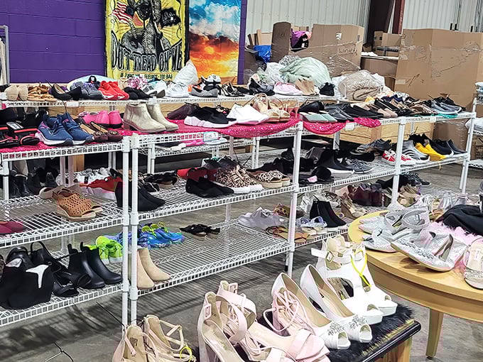 Shoe paradise for the patient hunter. With enough determination, you might find that perfect pair hiding between the questionable Crocs.