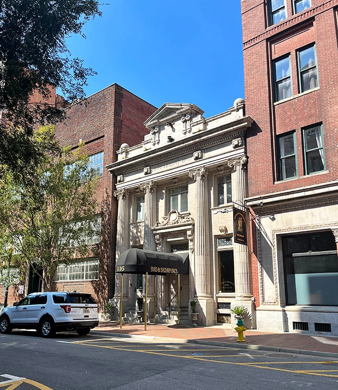 Classical columns frame a steakhouse that treats beef with the respect it truly deserves.