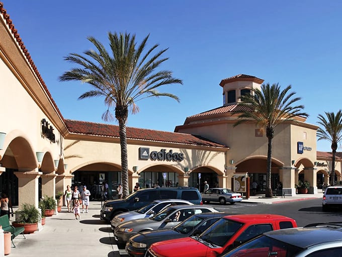 Those mountains in the background are judging your shopping bags, but they understand the thrill of deals.