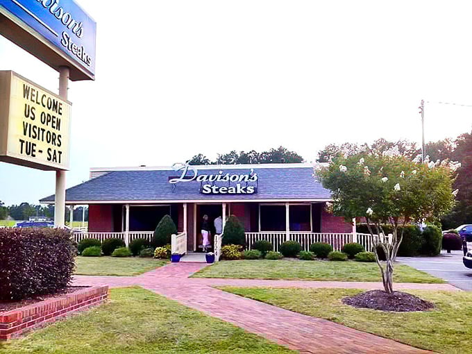 Simple buildings often hide the biggest surprises - especially when steak's involved here.