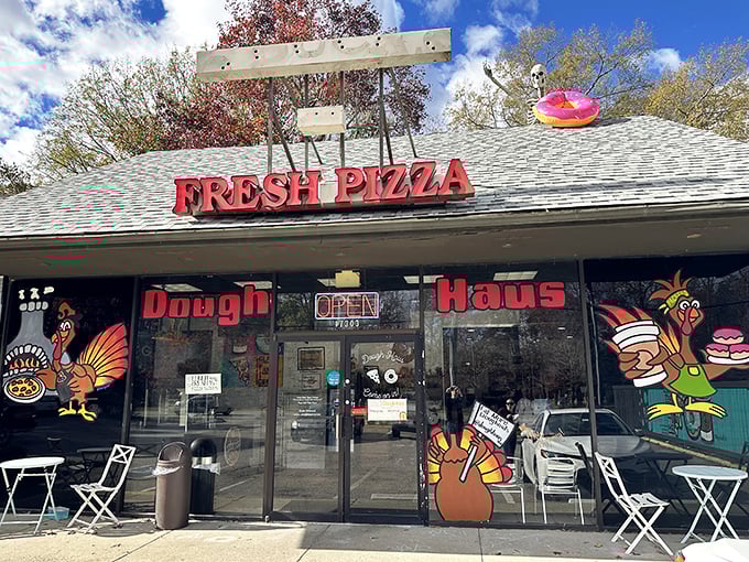 Dough Haus pulls double duty with pizza and donuts—carb heaven has an address. 