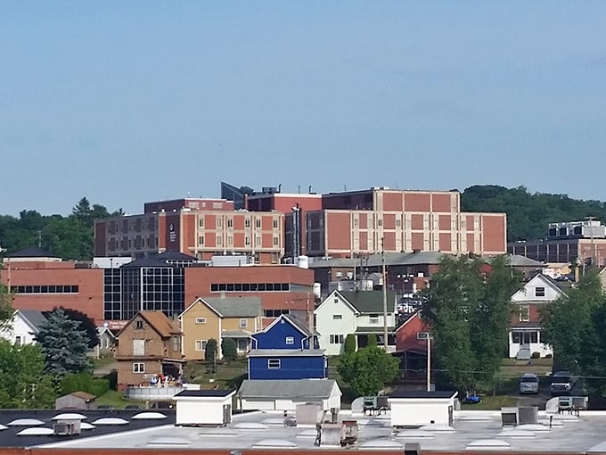 DuBois' skyline shows the perfect small-town blend—historic buildings nestled against modern structures like old and new friends.