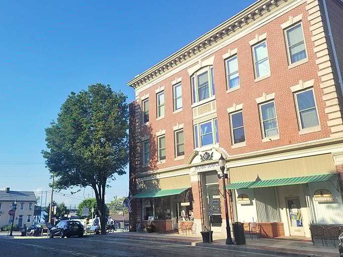 Downtown Salisbury’s historic streets, where brick façades and local cafés bring small-city charm to life.