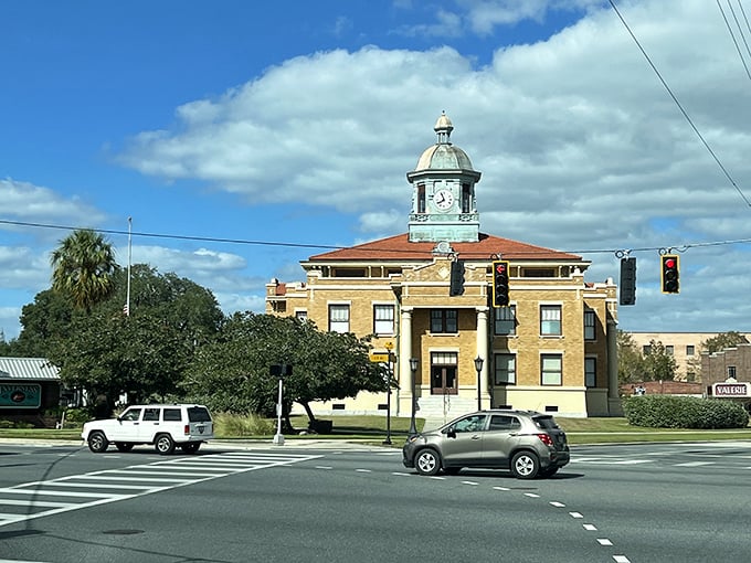 Inverness's historic courthouse commands attention with its copper dome – architectural eye candy in the heart of Old Florida.