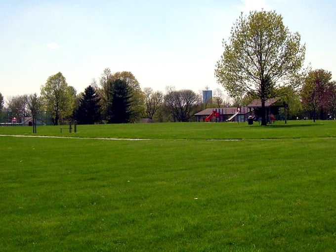 Green as far as the eye can see - this baseball diamond sits in countryside so pristine it makes "Field of Dreams" look ordinary.