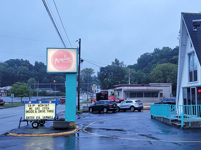 Mary Lou Donuts glows like a sweet lighthouse guiding hungry souls to sugary salvation.