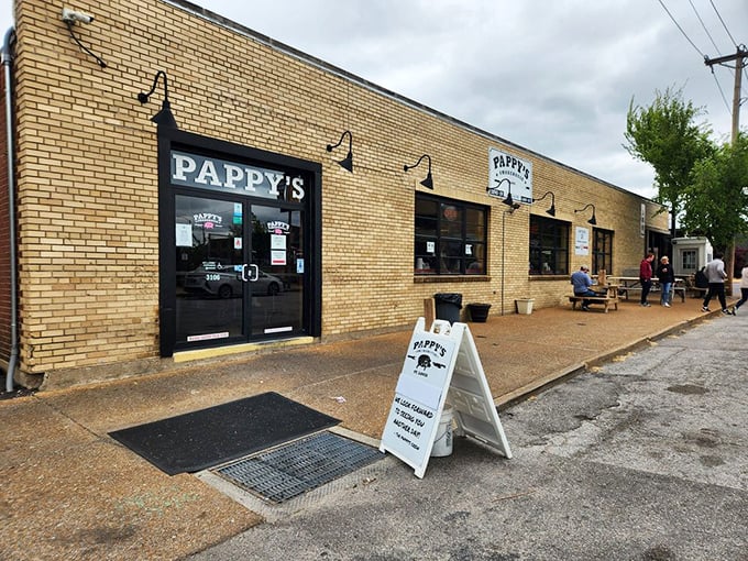 That simple brick facade conceals one of St. Louis's most beloved barbecue destinations, like a delicious secret.