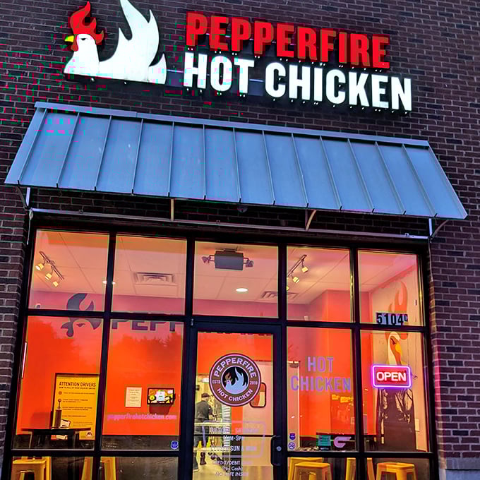 Pepperfire's flaming logo and bright windows promise a heat experience worth writing home about. If your taste buds could take selfies, this would be the spot!