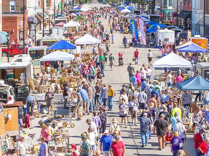 Pickers Market's bright space showcases well-organized vendor spaces where treasures are easy to spot.