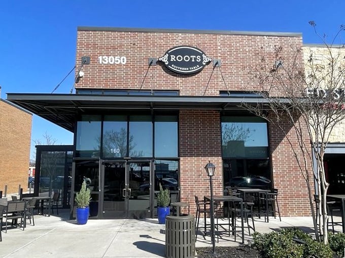 Clean lines and brick elegance suggest this isn't your average chicken joint – it's an experience.