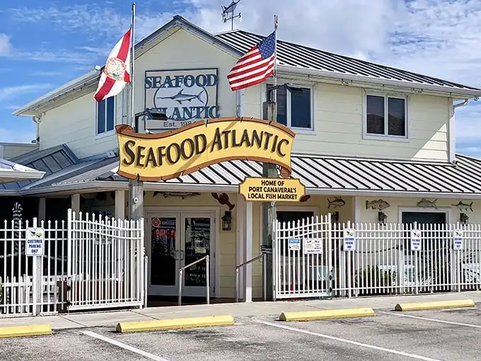 Classic fish house architecture that whispers promises of fresh catches and time-honored seafood traditions within.
