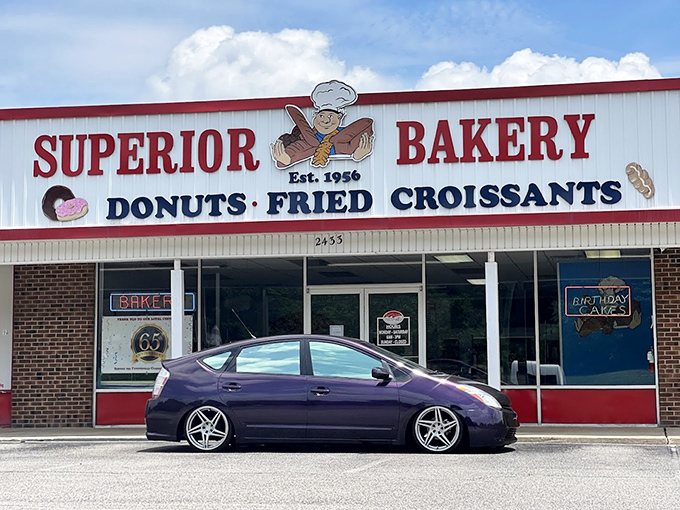 That cheerful chef mascot promises superior sweets – and this Fayetteville favorite delivers every time. 