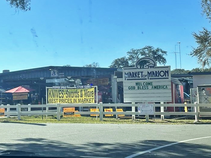 The Market of Marion's welcoming sign promises small-town charm where vendors know customers by name.