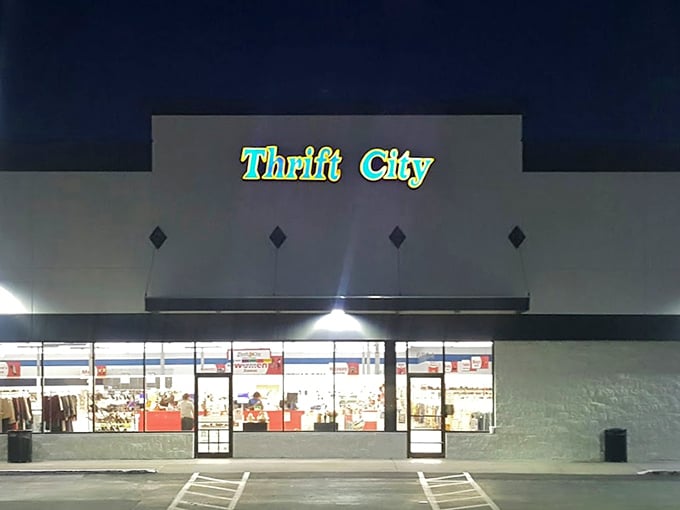 Thrift City glows like Vegas at night, but the real jackpots are the bargains waiting inside.