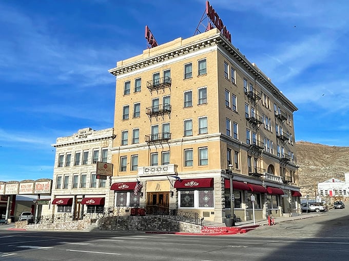Downtown Tonopah offers a perfect blend of preserved history and desert sunshine – Nevada's living museum.