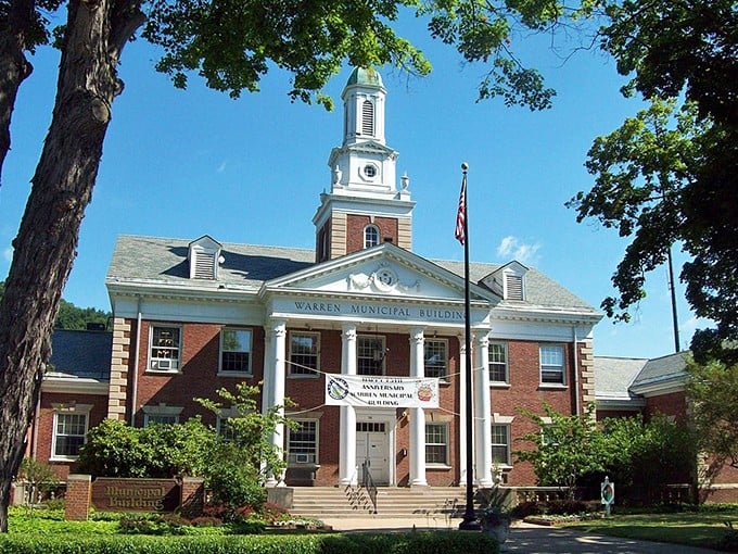 Warren's elegant municipal building reflects a town that takes both governance and affordability seriously.