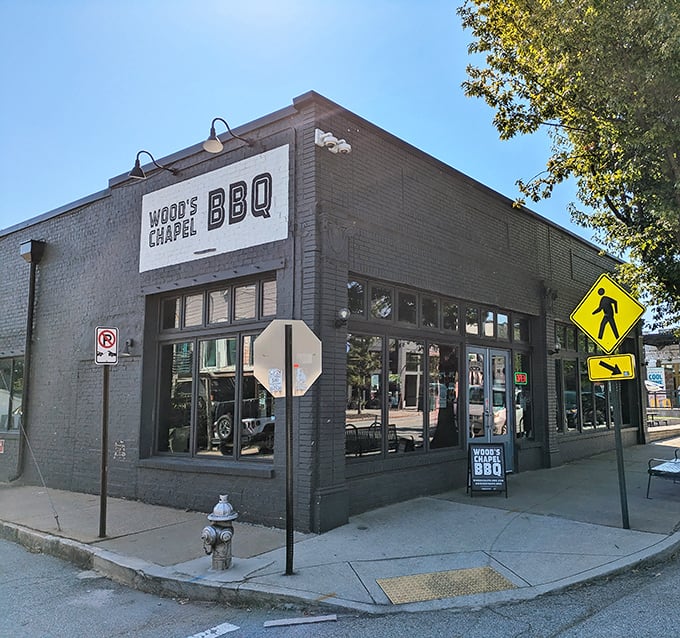 Industrial chic meets barbecue mastery in this corner spot that proves style and substance dance beautifully together.