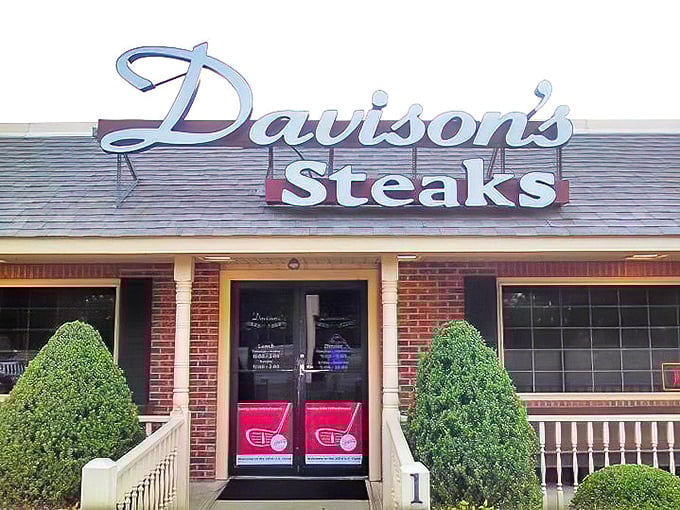 No fancy decorations needed when your beef speaks louder than any flashy sign.