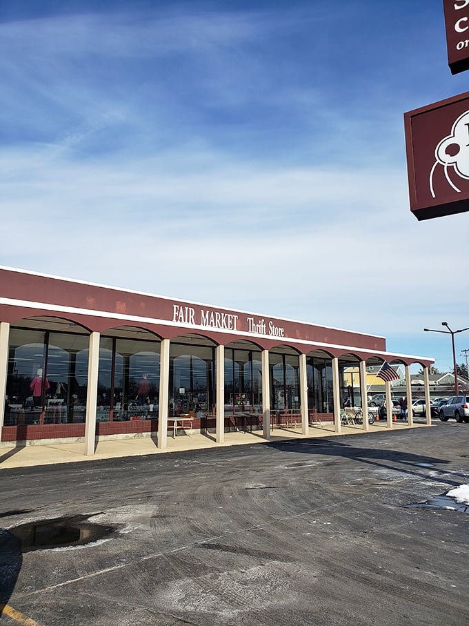 That classic thrift store look promises old-school values and new-school organization inside.