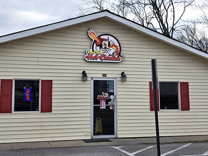 Behind those red shutters lies proof that great hot chicken doesn't need a Nashville zip code.
