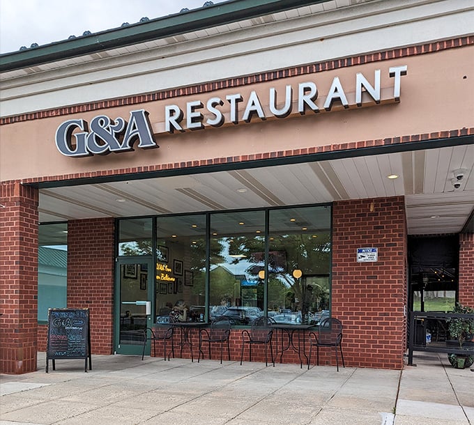 Where generations have gathered for comfort food – G&A's classic storefront promises timeless flavors inside.