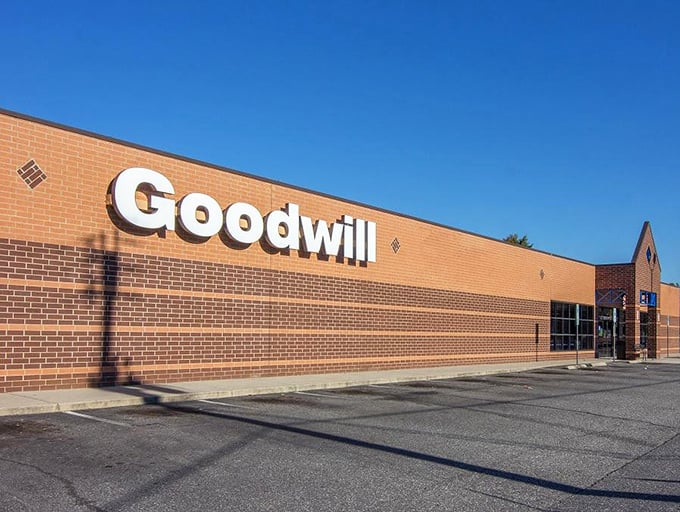 That classic Goodwill sign represents decades of helping communities while providing shoppers with incredible finds at amazing prices.