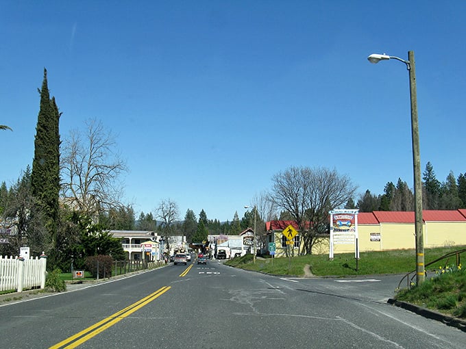 Small-town patriotism with a forest backdrop! Groveland's main street curves like a smile, offering that rare combination of civilization and wilderness in perfect balance.