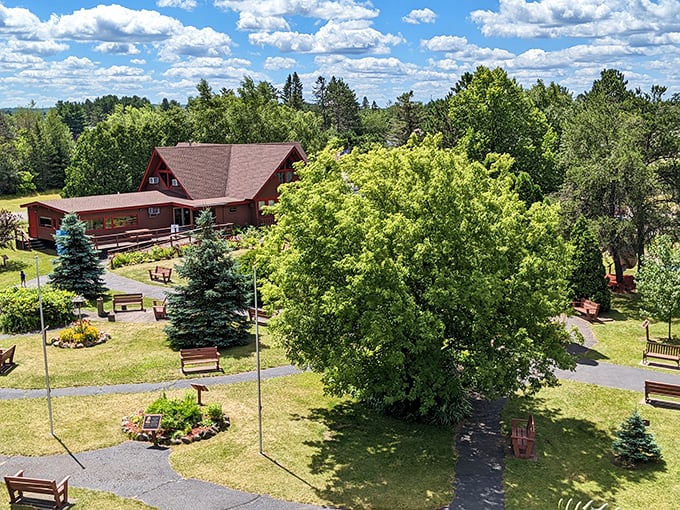A rustic lodge nestled among towering pines – Hayward's version of a five-star resort comes with fresh air included.