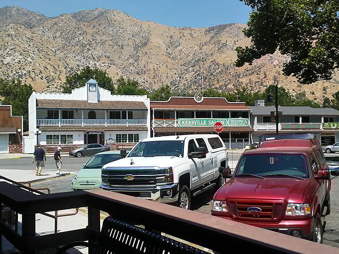 Those mountains watching over Kernville's downtown make every grocery run feel like a scenic vacation drive.